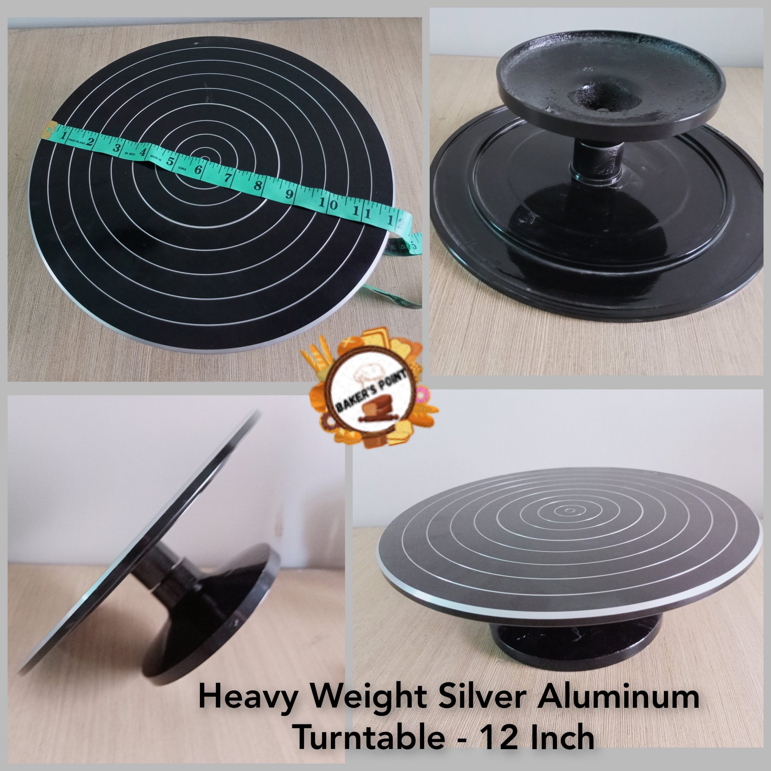 Heavy Weight Silver Aluminum Turntable -12 Inch