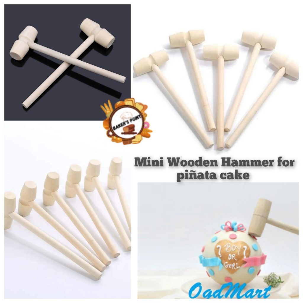 Mini Wooden Hammer For Piñata Cake